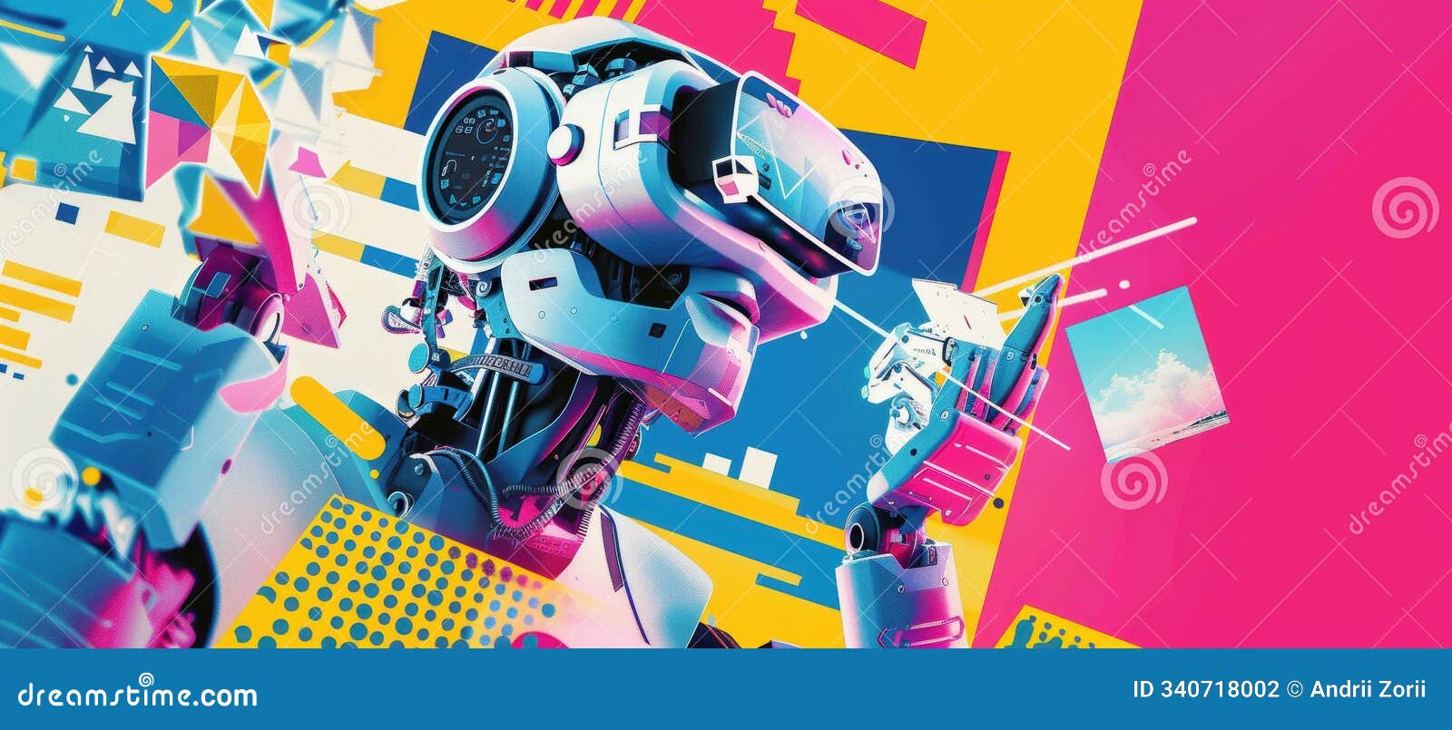 Futuristic Tech Conference Flyer Featuring AI Panel and Robotics Design ...