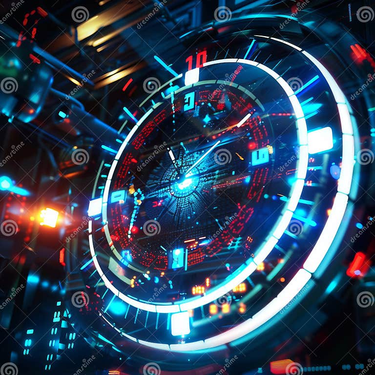 Futuristic Tech-Inspired Time Concept Stock Photo - Image of concept ...