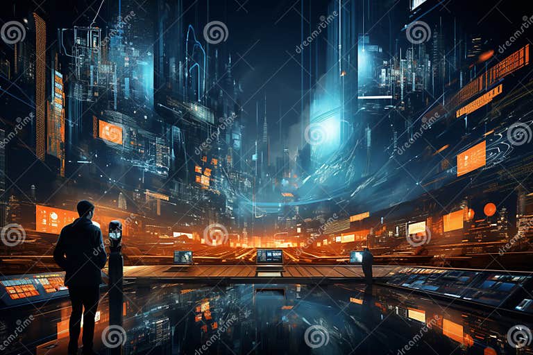 Futuristic Tech Marvel Flat Comic Style Abstract Depiction of Advanced ...