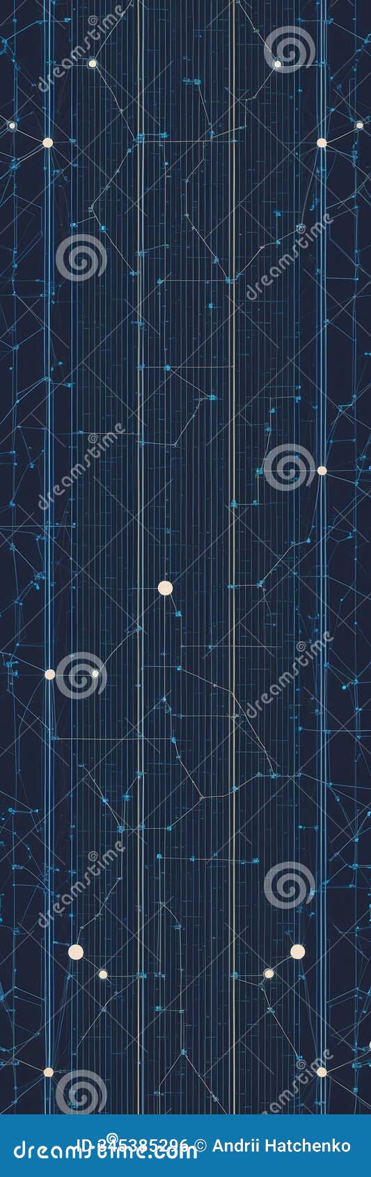 Futuristic Tech Pattern with Interconnected Lines Forming a Vertical ...