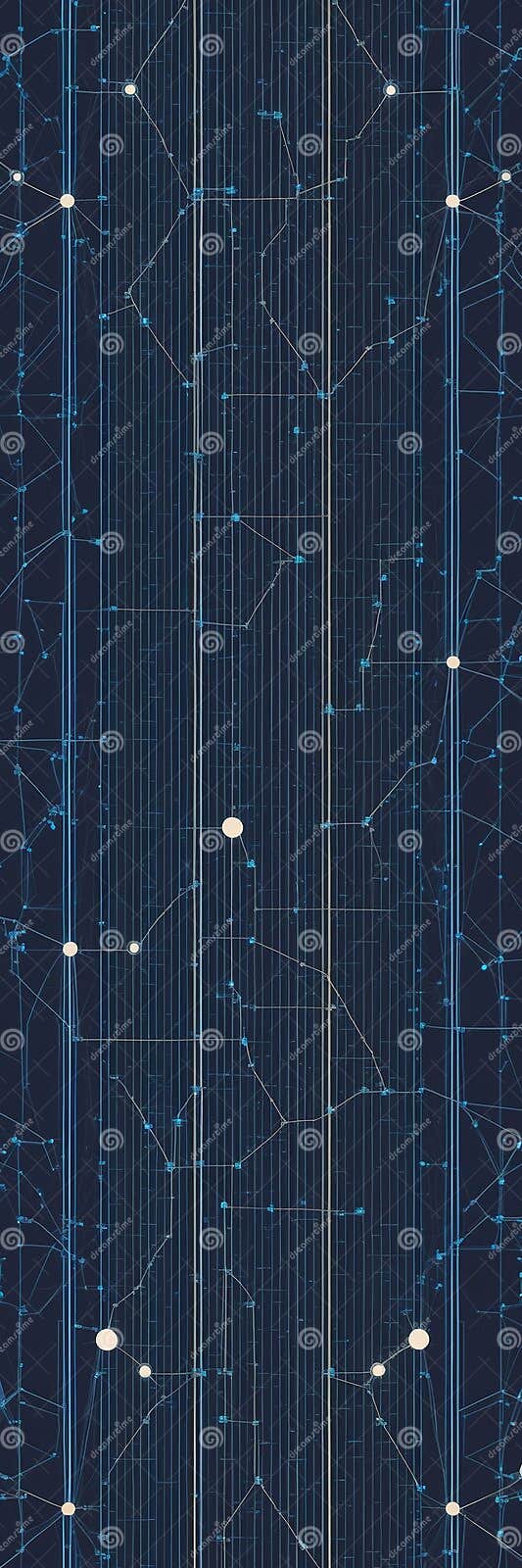 Futuristic Tech Pattern with Interconnected Lines Forming a Vertical ...
