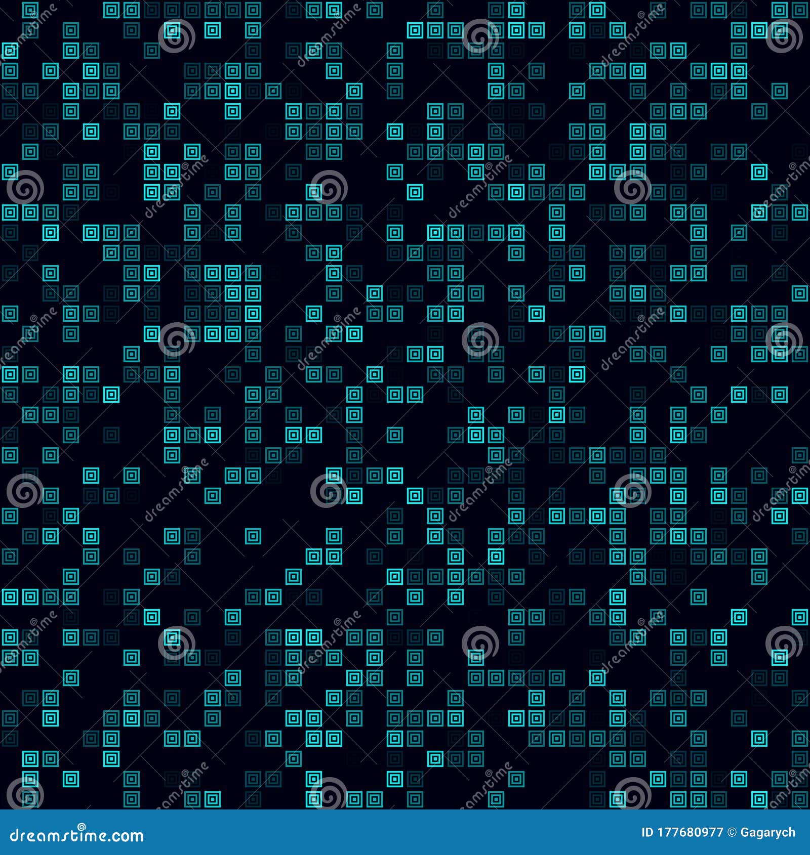 Futuristic tech pattern. stock vector. Illustration of cyan - 177680977