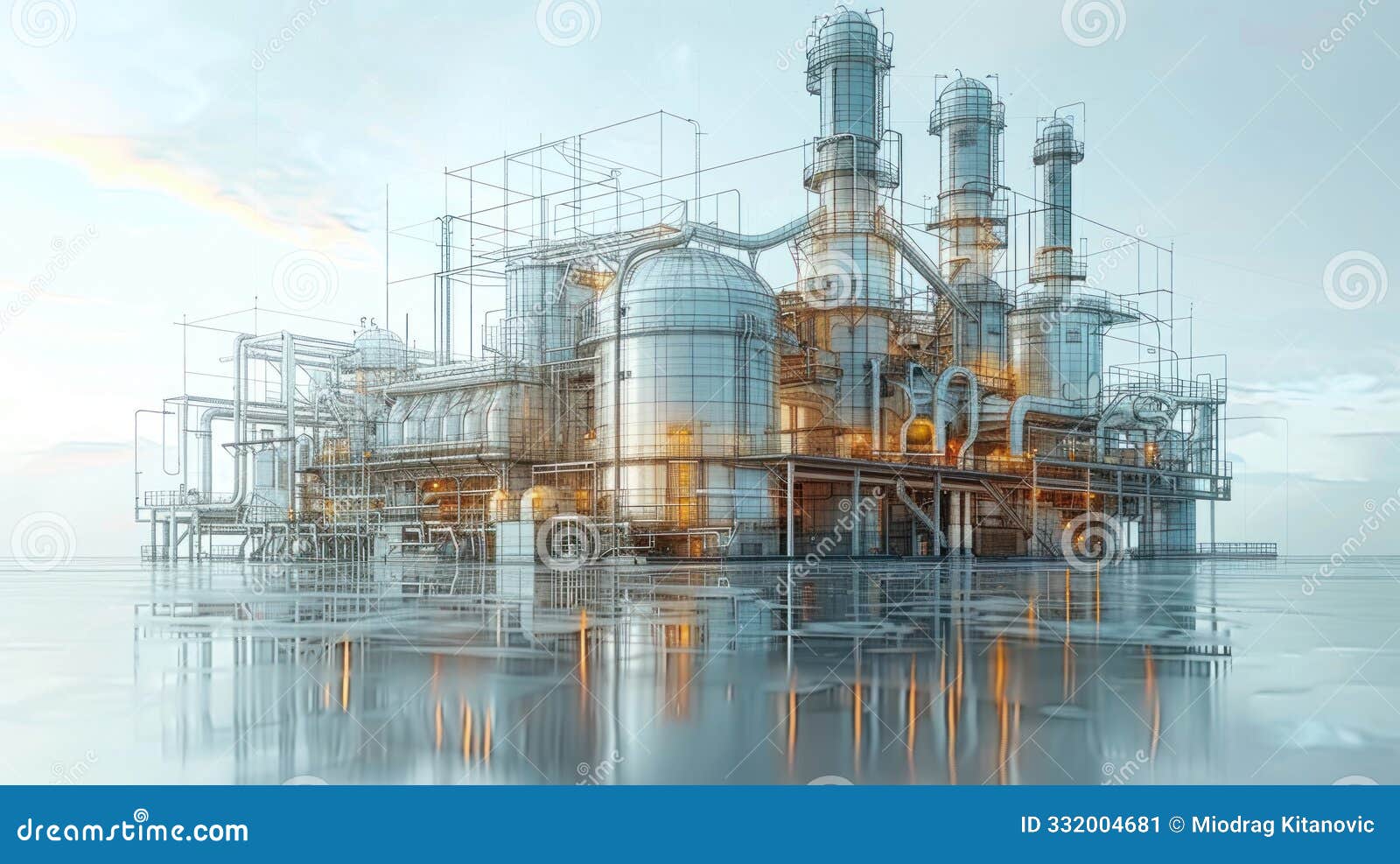 Futuristic Technical Drawing of an Energy Grid Database Facility at ...