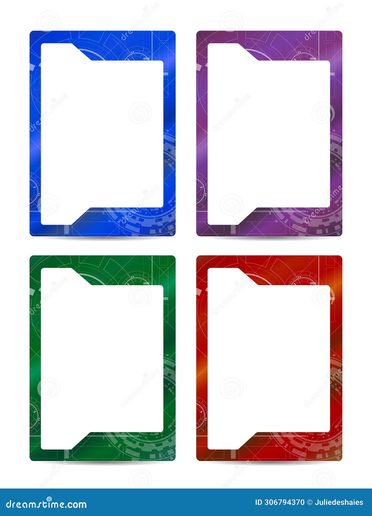 Futuristic Techno Abstract Background Card Frame Template Design Stock ...