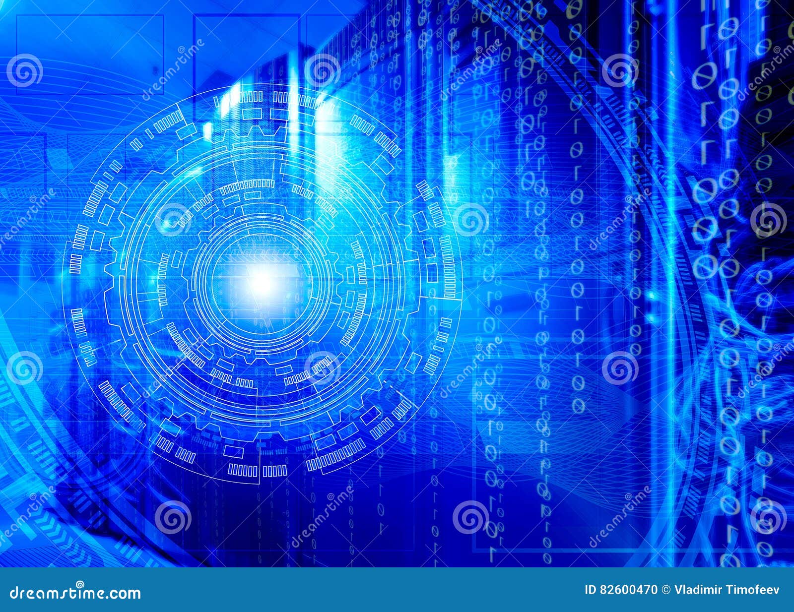 Futuristic Techno Circuitry Cyber Green Glows And Gunmetal Gray Stock ...