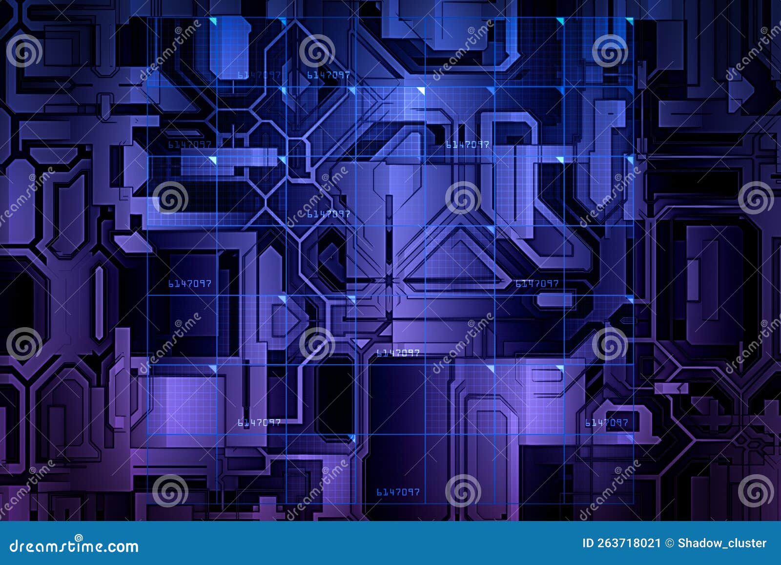 Futuristic Techno Design of Big Data Background Wallpaper, Illustration ...