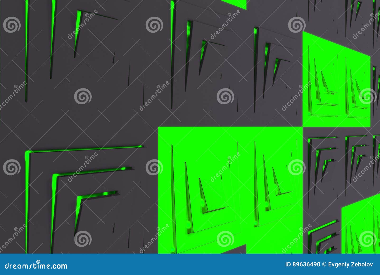 Futuristic Technological Background Made from Extruded Rectangular ...