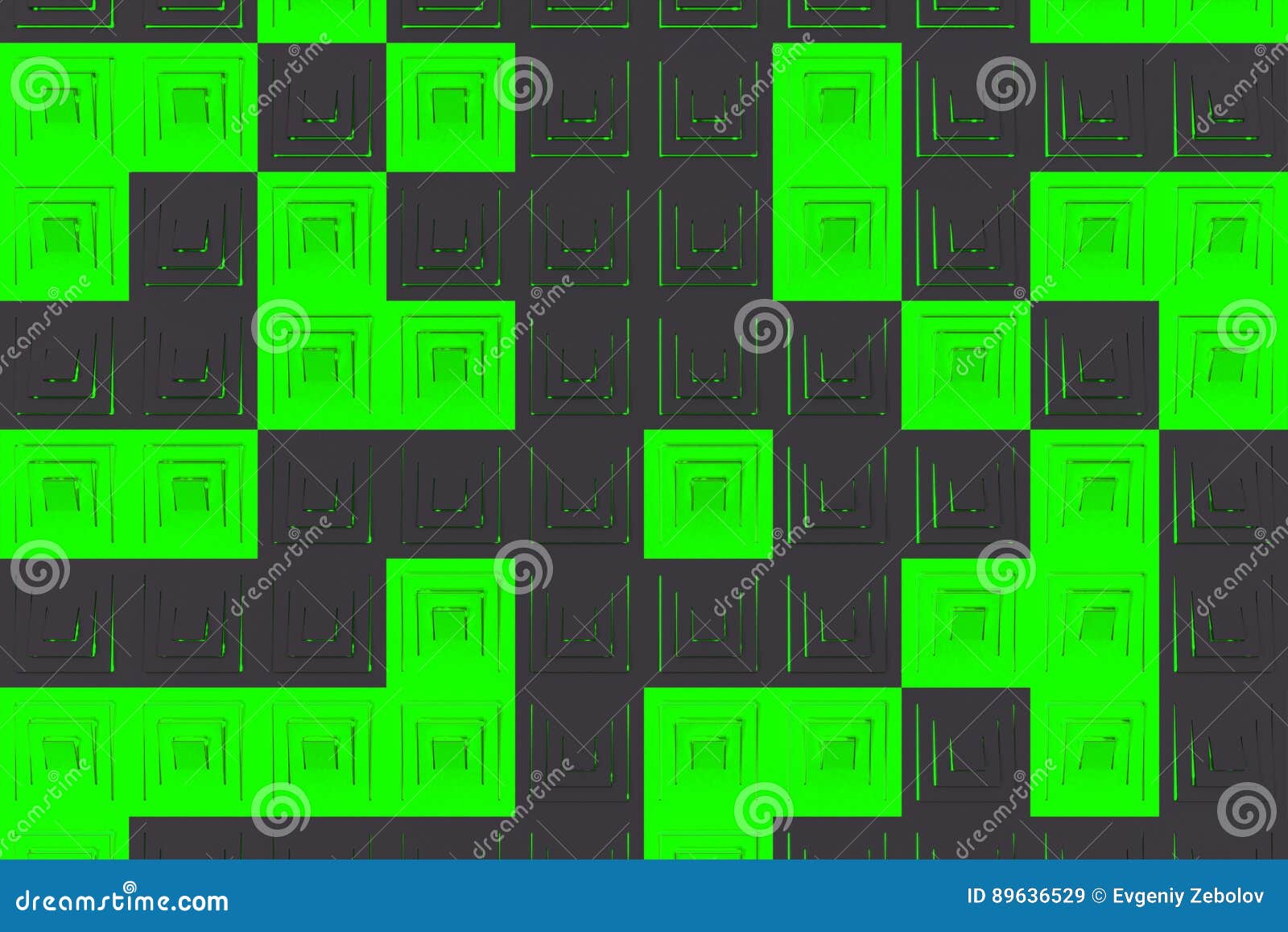 Futuristic Technological Background Made from Extruded Rectangular ...