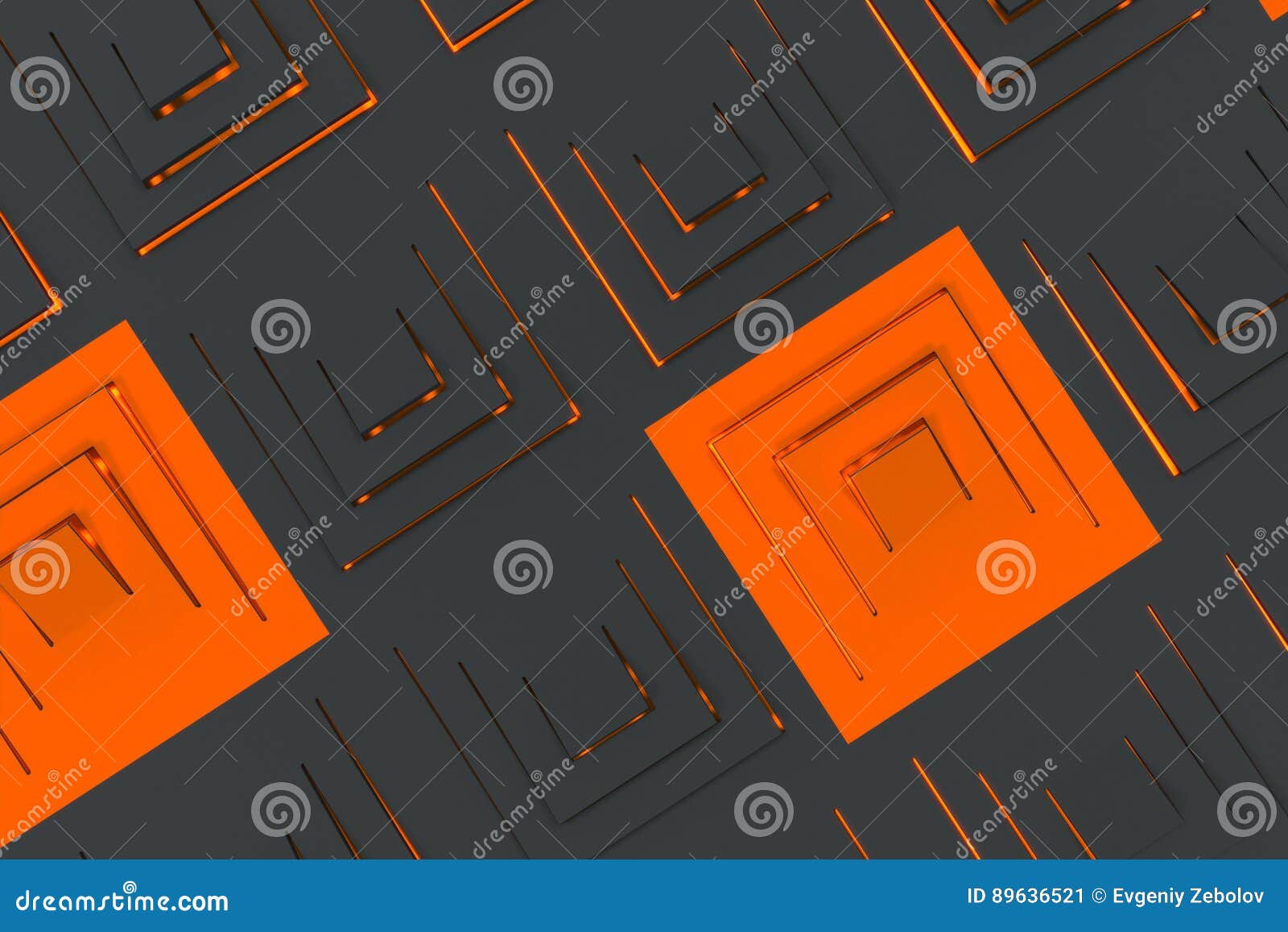 Futuristic Technological Background Made from Extruded Rectangular ...