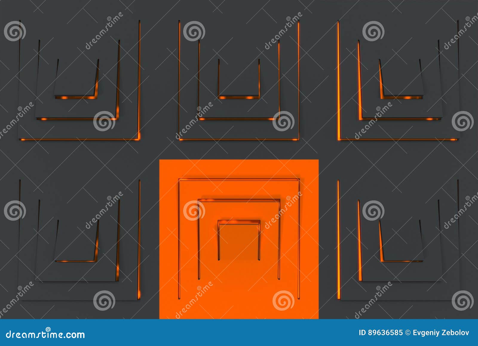 Futuristic Technological Background Made from Extruded Rectangular ...