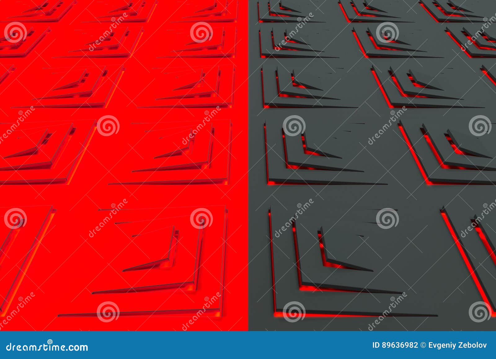 Futuristic Technological Background Made from Extruded Rectangular ...