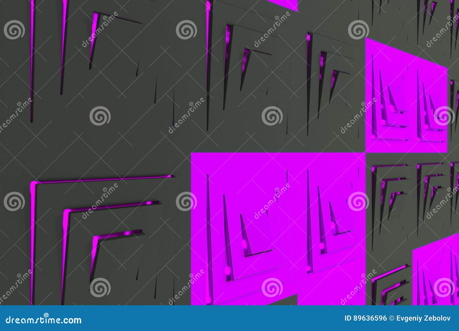 Futuristic Technological Background Made from Extruded Rectangular ...