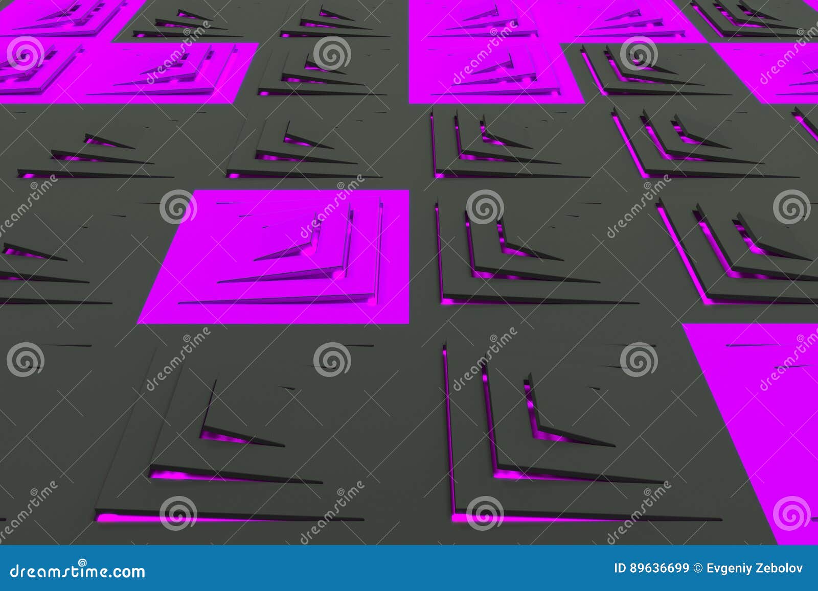 Futuristic Technological Background Made from Extruded Rectangular ...