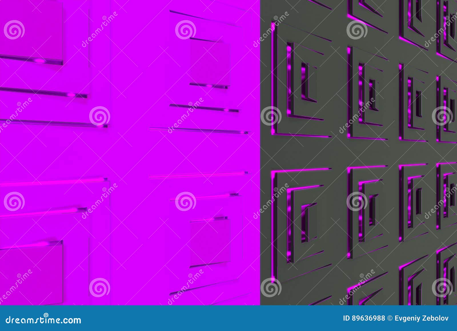 Futuristic Technological Background Made from Extruded Rectangular ...