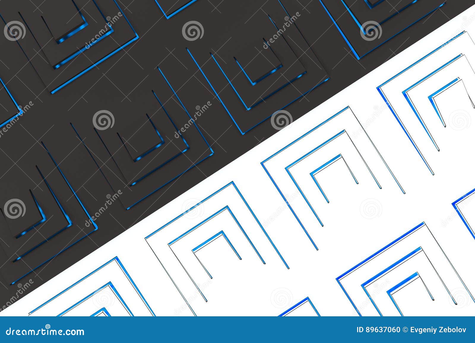 Futuristic Technological Background Made from Extruded Rectangular ...