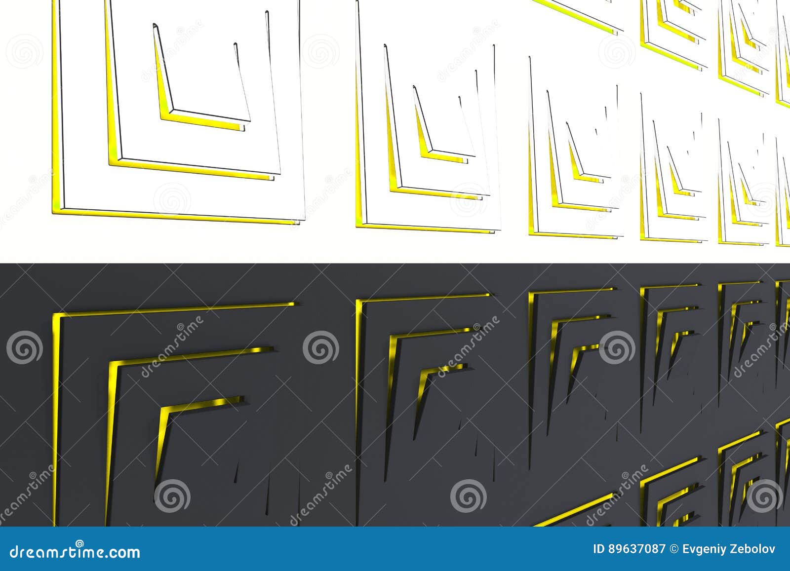 Futuristic Technological Background Made from Extruded Rectangular ...