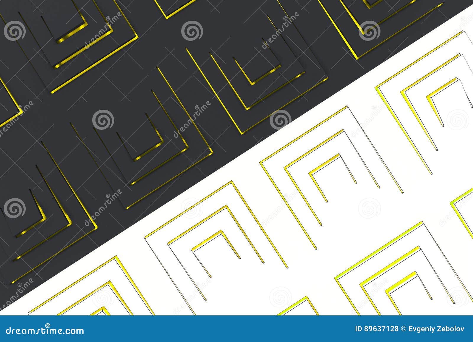 Futuristic Technological Background Made from Extruded Rectangular ...