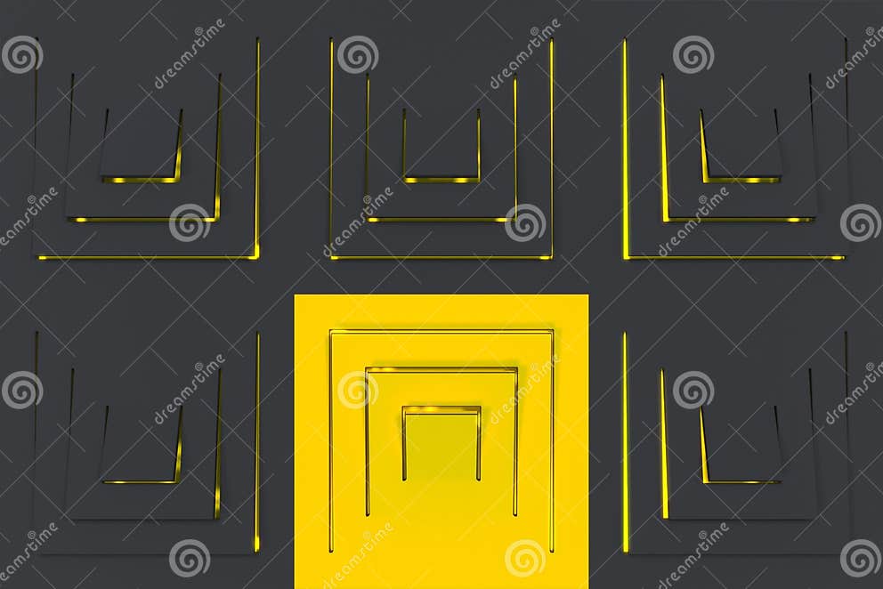 Futuristic Technological Background Made from Extruded Rectangular ...