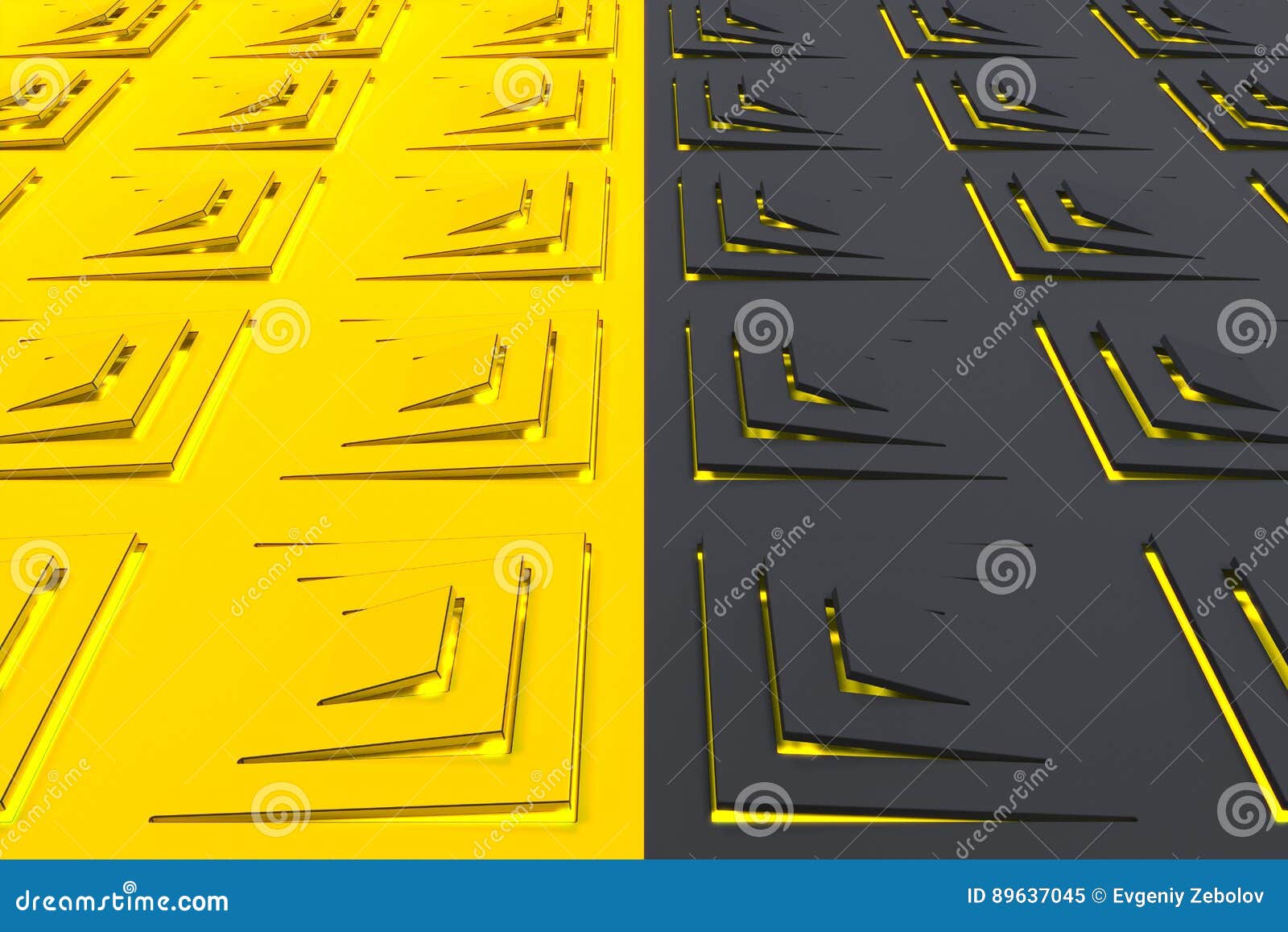 Futuristic Technological Background Made from Extruded Rectangular ...