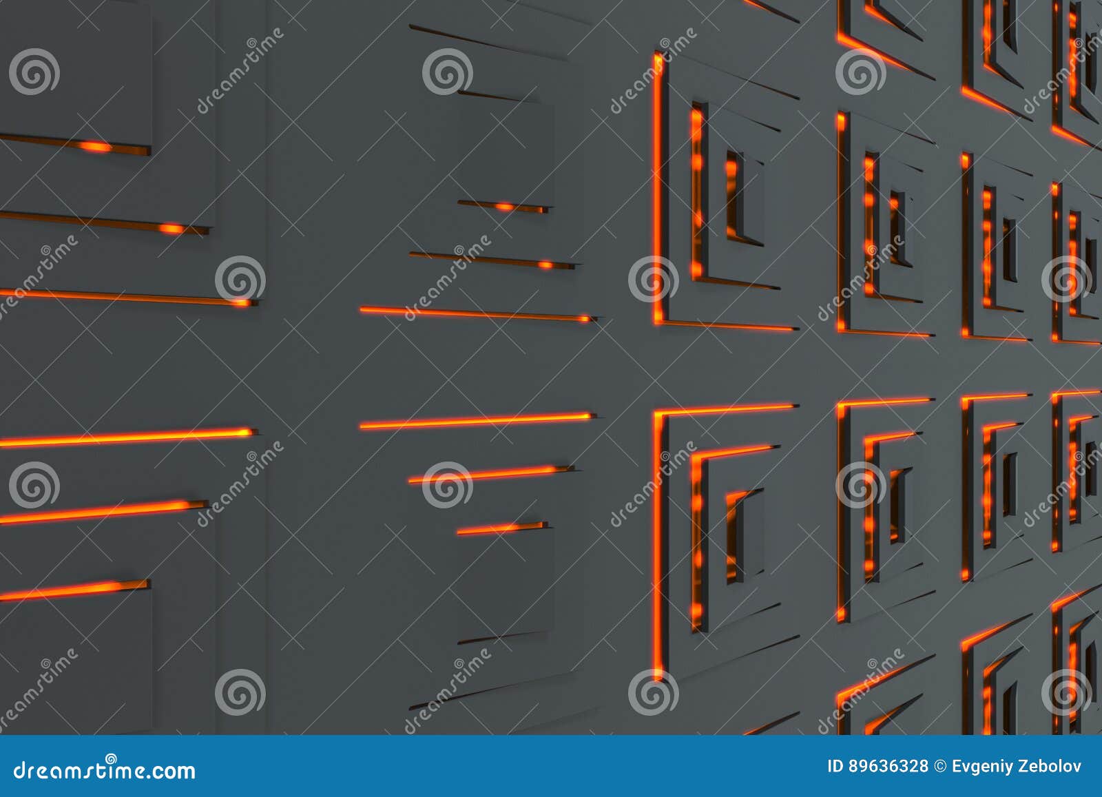 Futuristic Technological Background Made from Extruded Rectangular ...