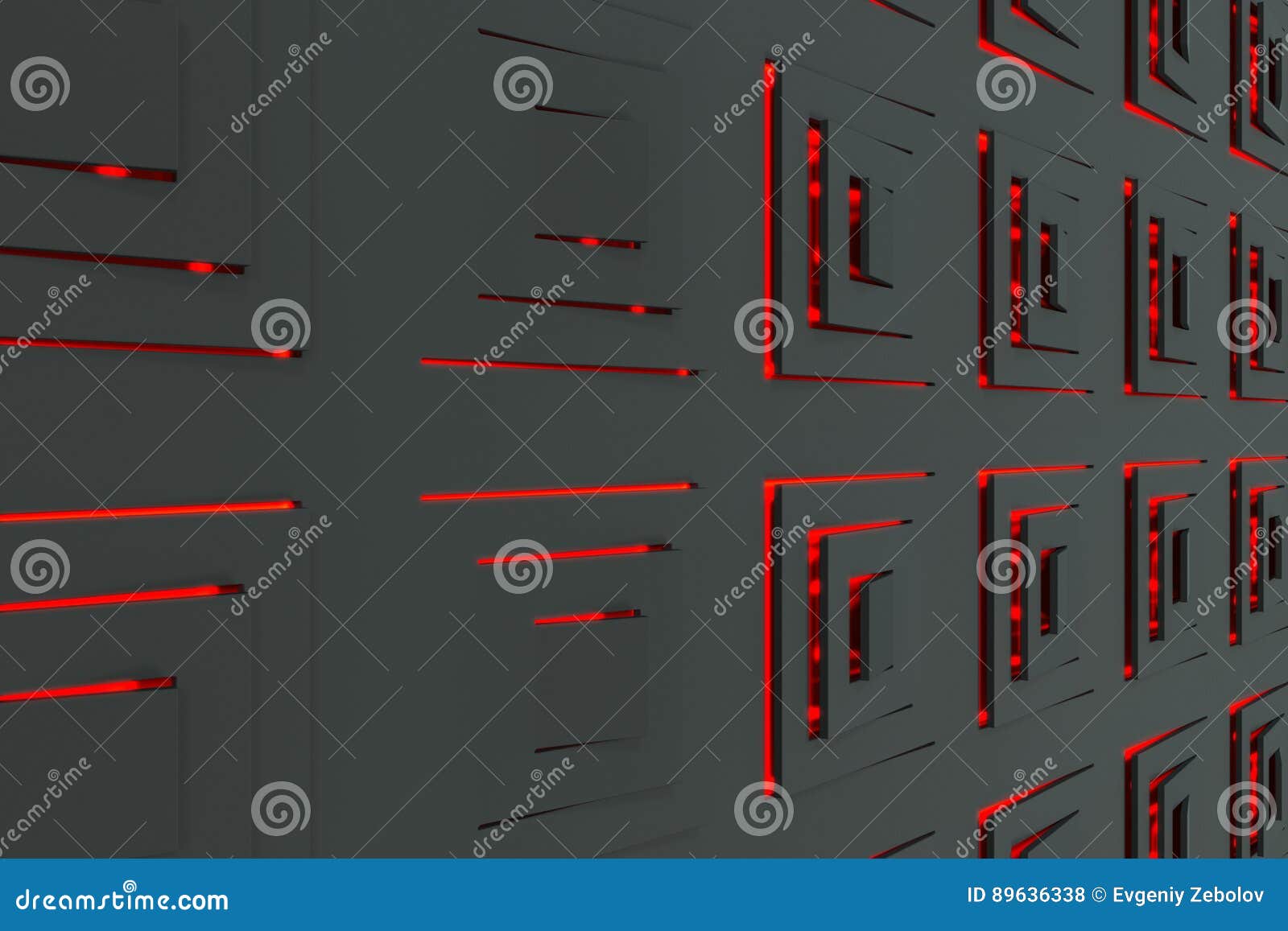 Futuristic Technological Background Made from Extruded Rectangular ...