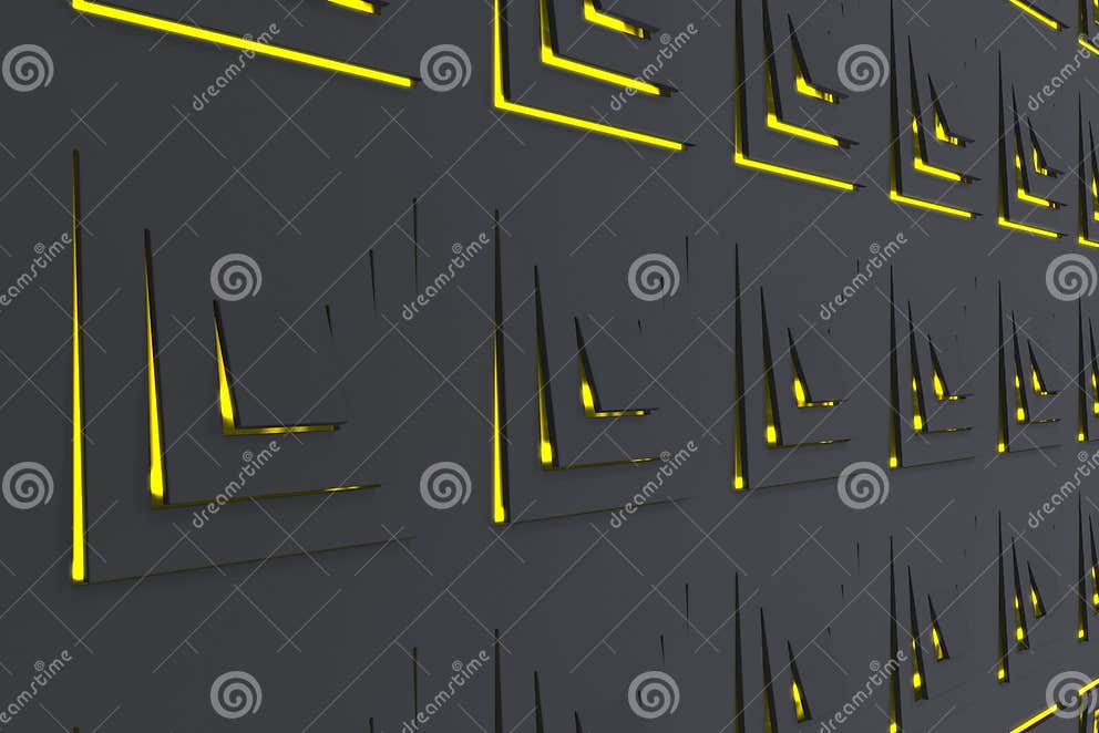 Futuristic Technological Background Made from Extruded Rectangular ...