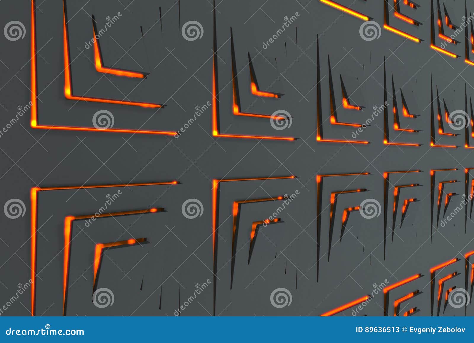 Futuristic Technological Background Made from Extruded Rectangular ...