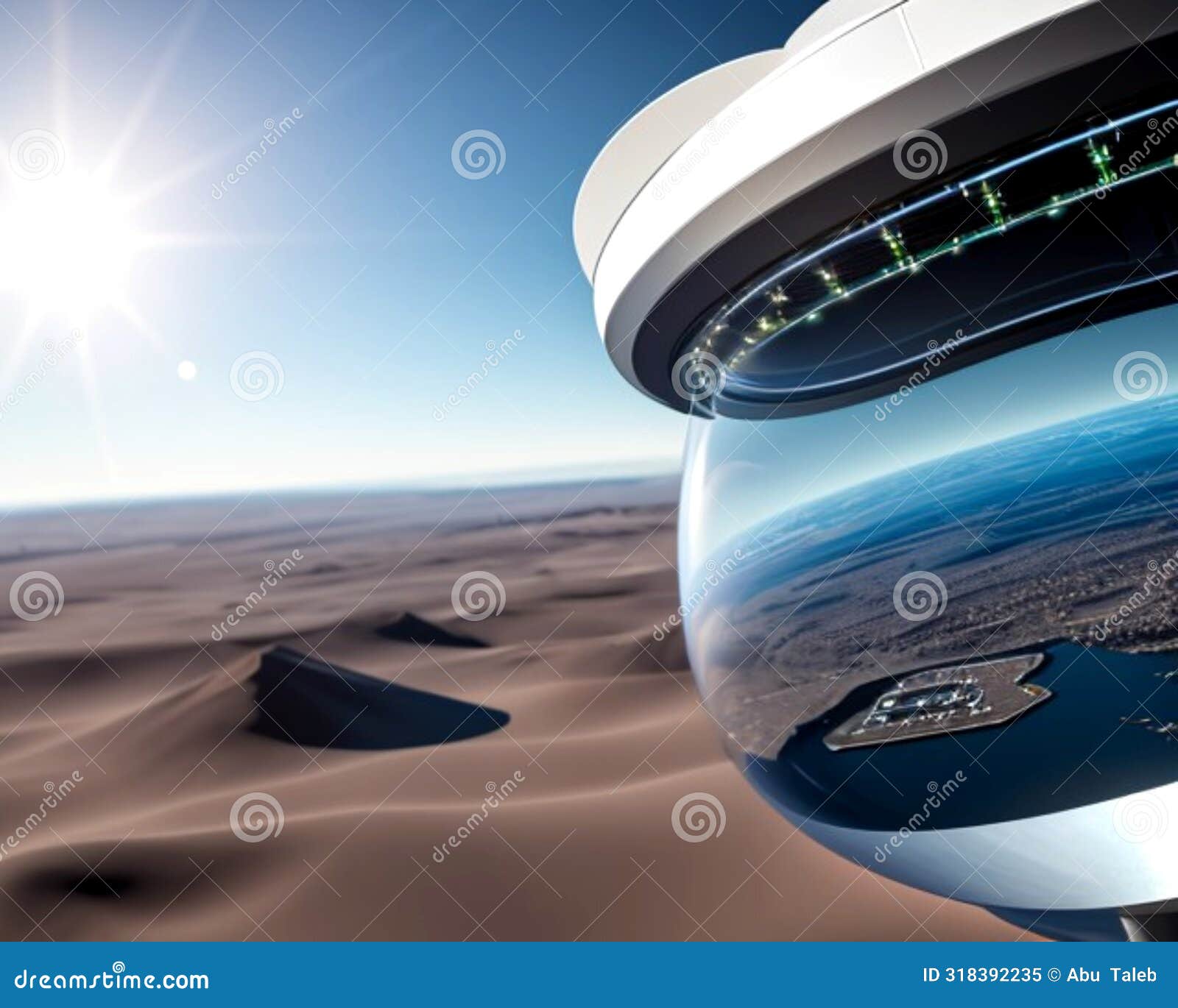 A Futuristic Technological Landscape. Stock Image - Image of fantasy ...