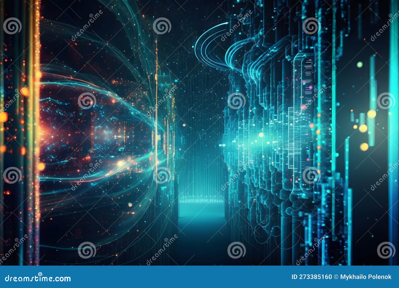 Futuristic Technology Abstract Background with Lines for Network, Big ...
