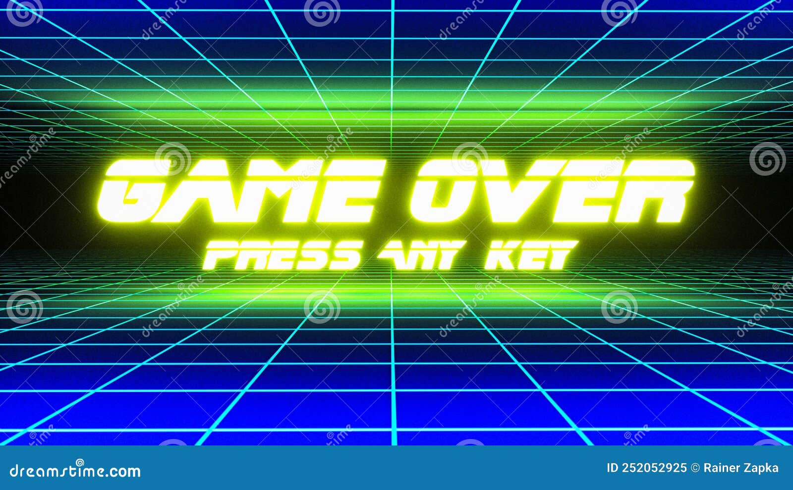 Futuristic Technology Background 3d Rendering Game Over Stock ...