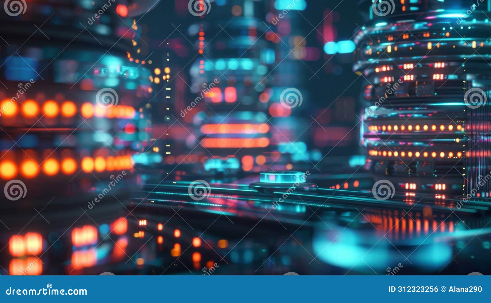 Futuristic Technology Background, Database Storage, Cloud Computing ...