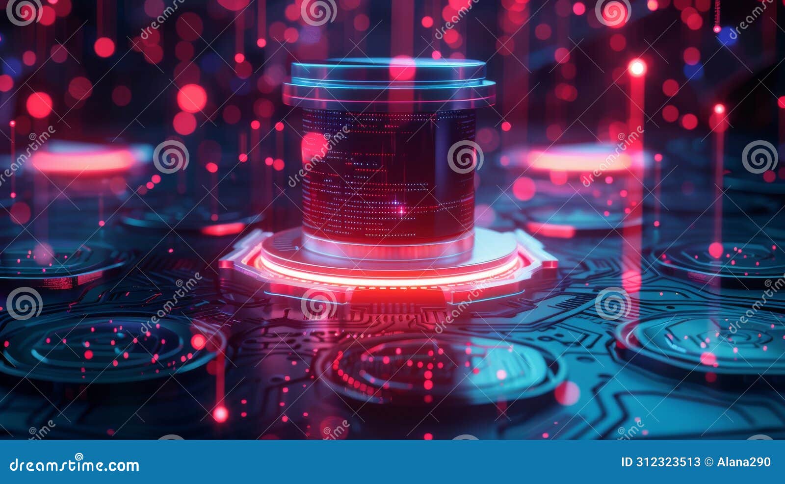 Futuristic Technology Background, Database Storage, Cloud Computing ...