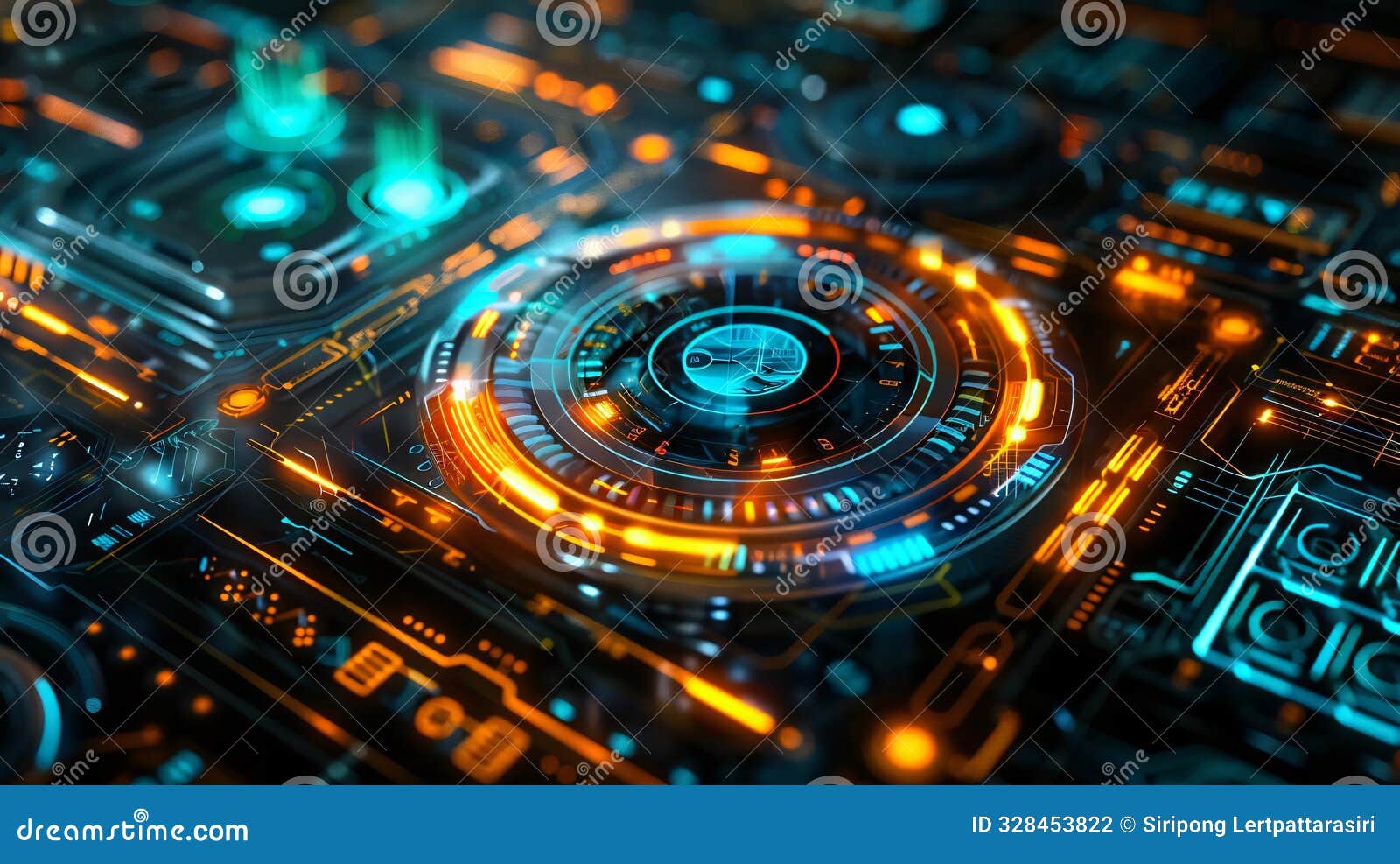 Futuristic Technology Background Featuring Vibrant Circuits, Glowing ...