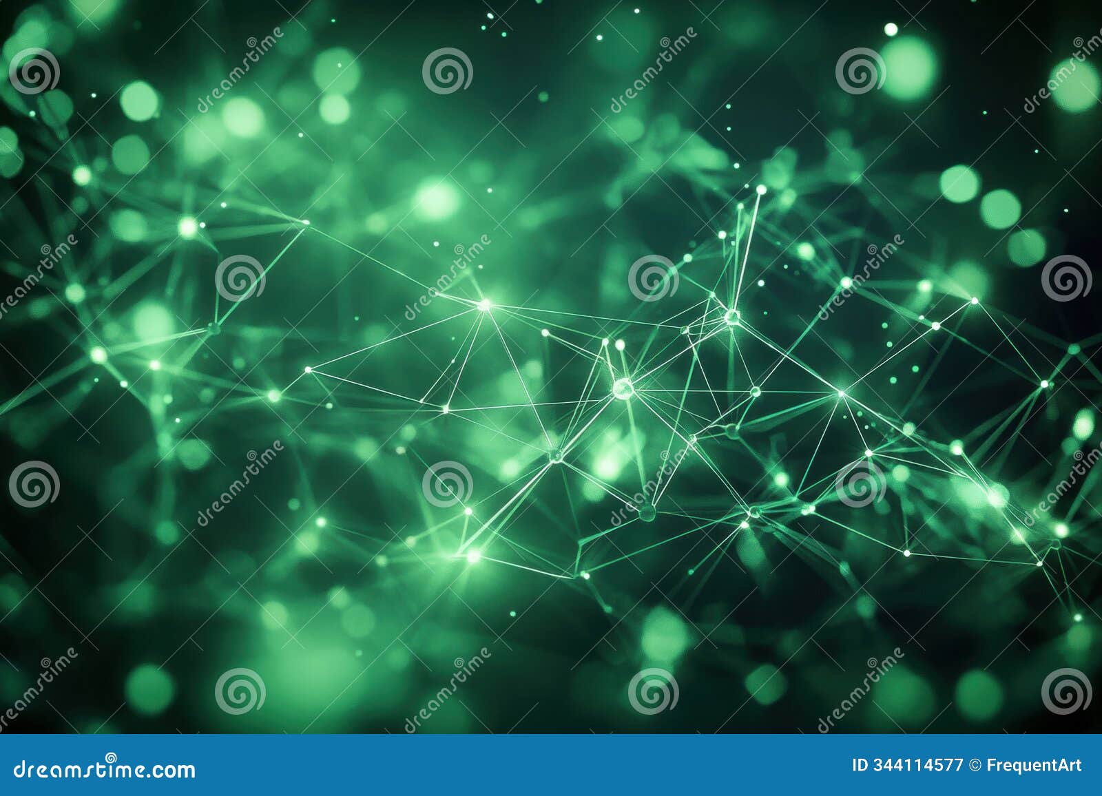 Futuristic Technology Background in Green and White with Digital ...