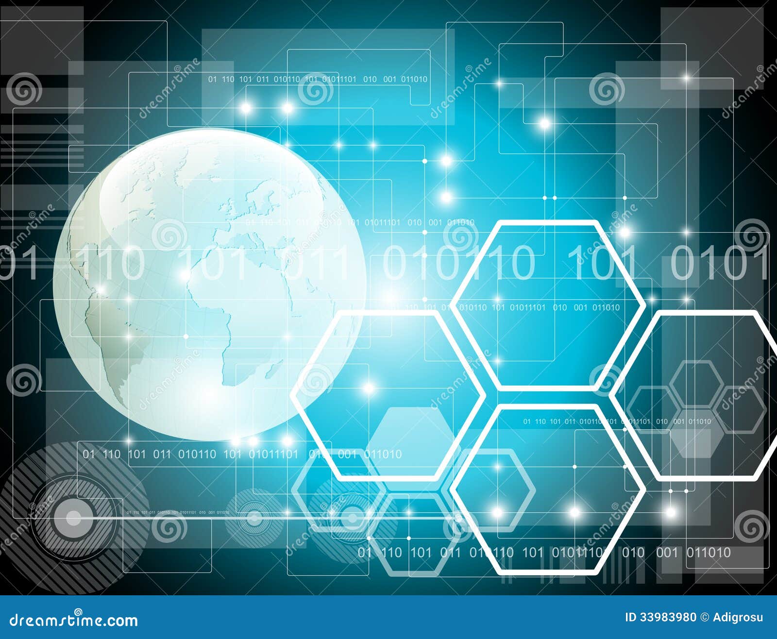 Futuristic Technology Background Stock Illustration - Illustration of ...