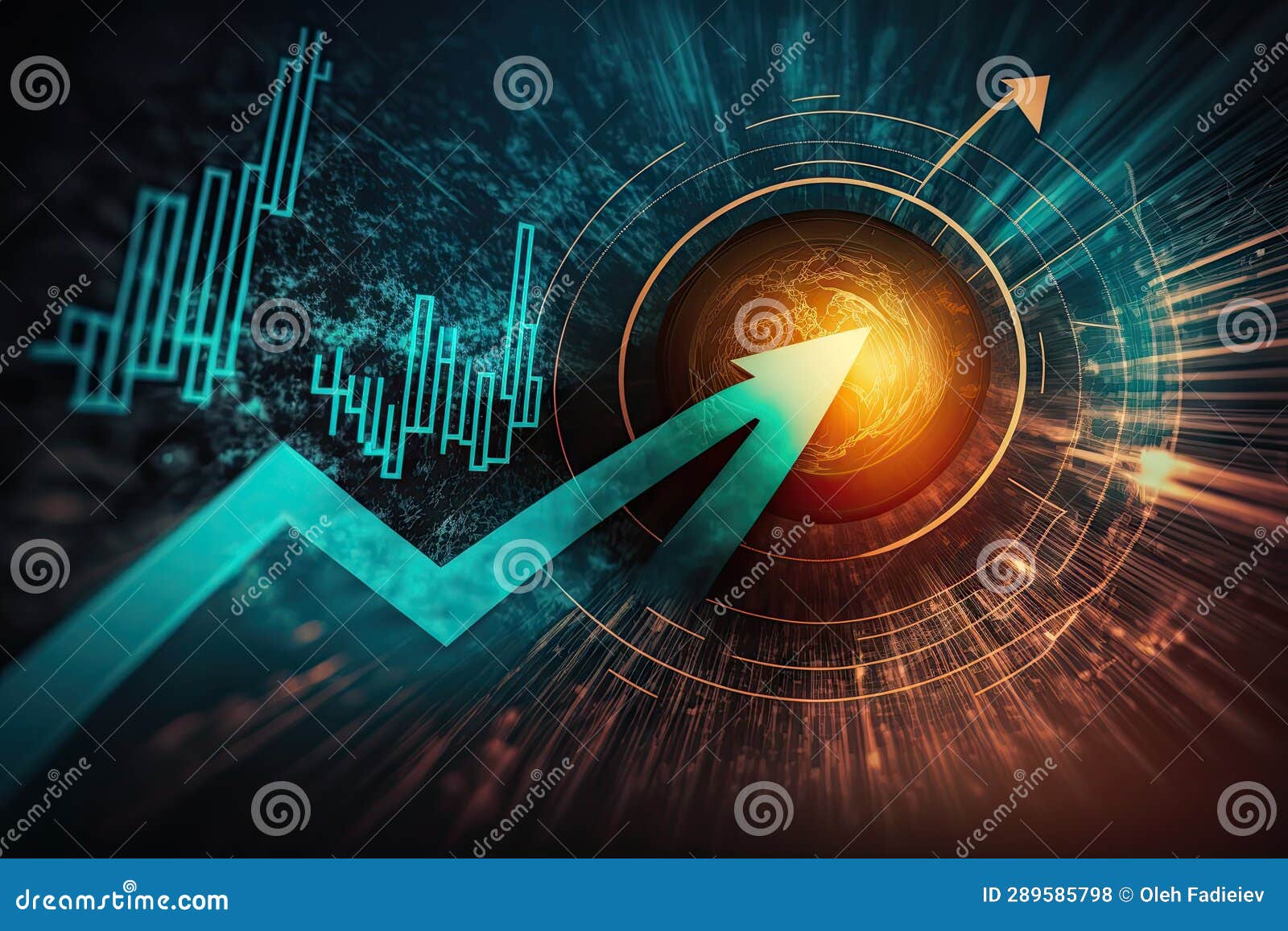 Futuristic Technology Background Image with High Tech Graphs and Charts ...