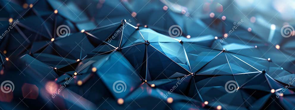 Futuristic Technology Background with Low Poly Design Stock ...