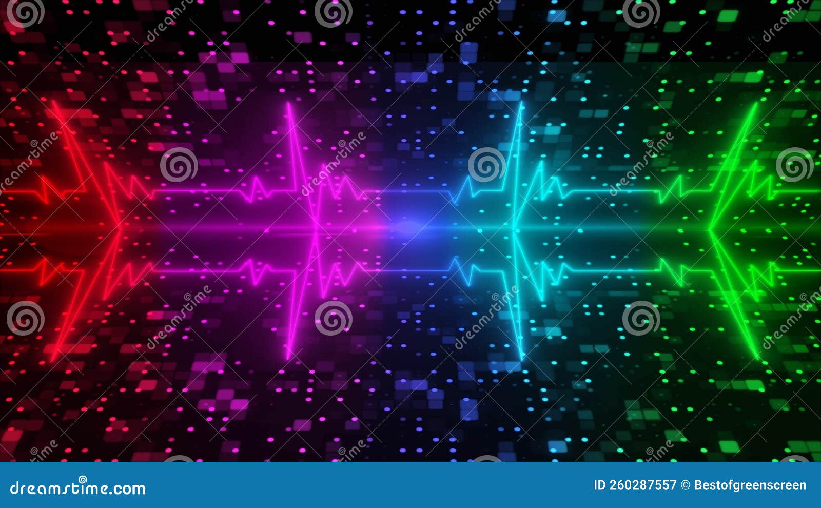 Futuristic Technology Background - Multicolour Frequency Lines and ...