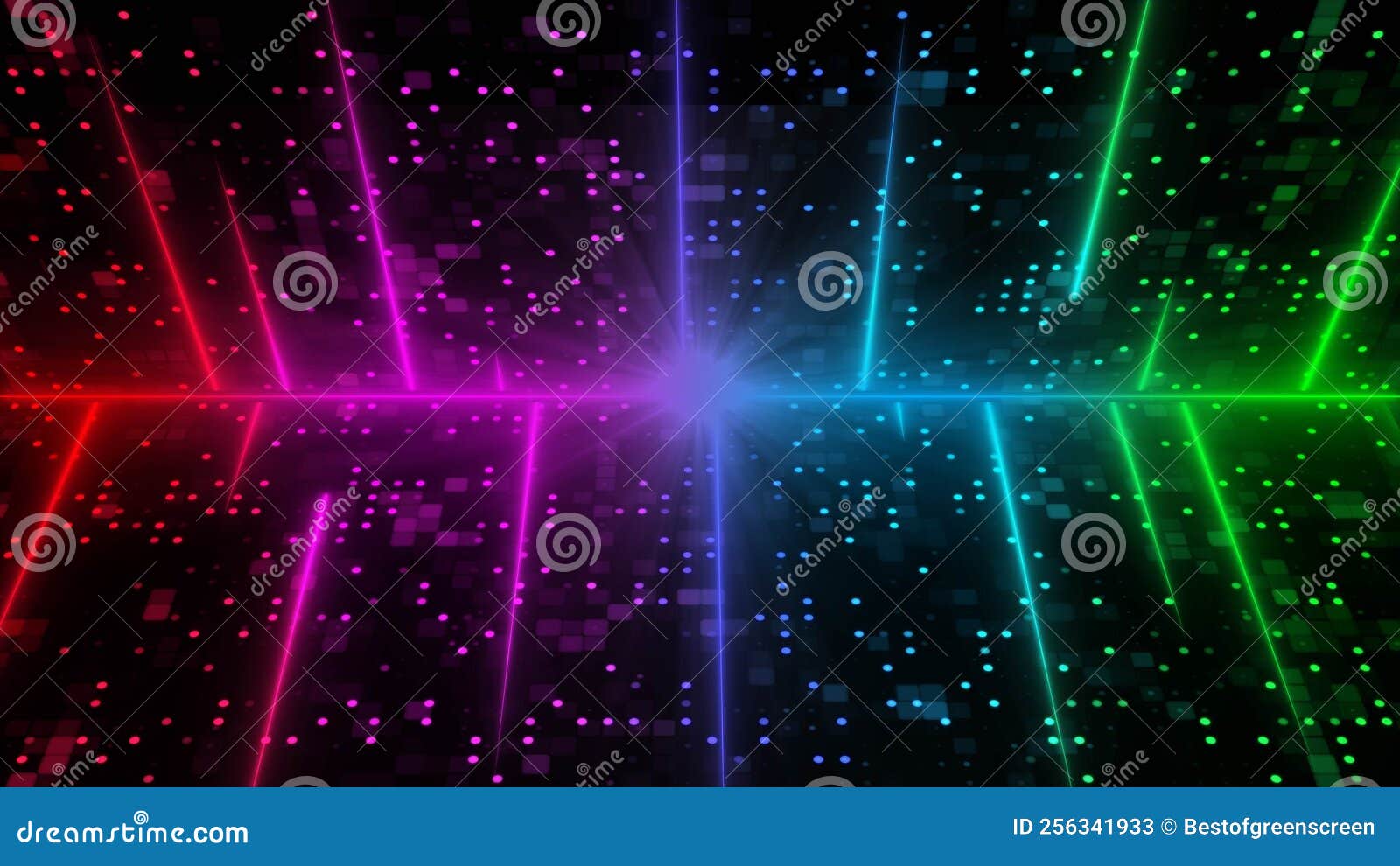 Futuristic Technology Background - Multicolour Stripes and Different ...