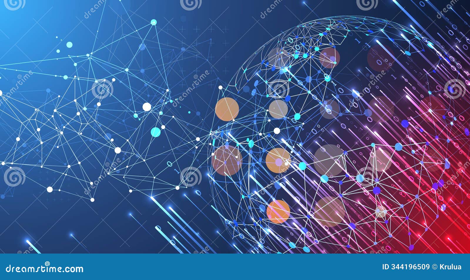 Futuristic Technology Background. Plexus Structure Business Presentation, Big Data Network ...