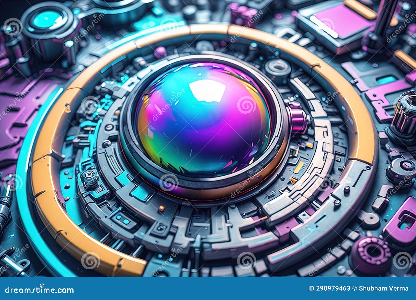 Futuristic Technology Background with Spherefuturistic Technology ...