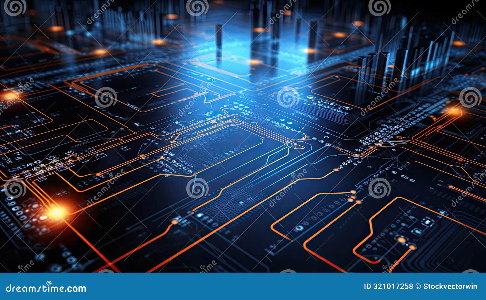 Futuristic Technology Background Transparent Stock Illustration ...