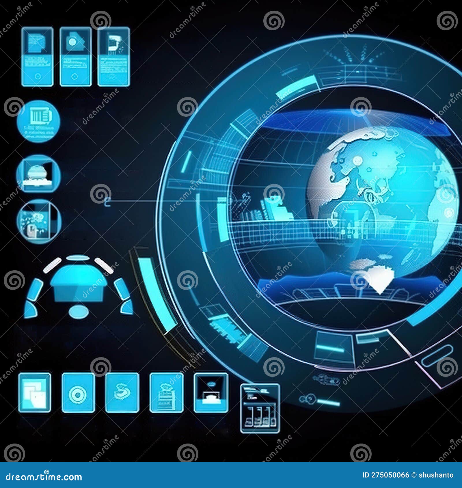 Futuristic Technology Background Wallpaper Stock Illustration ...