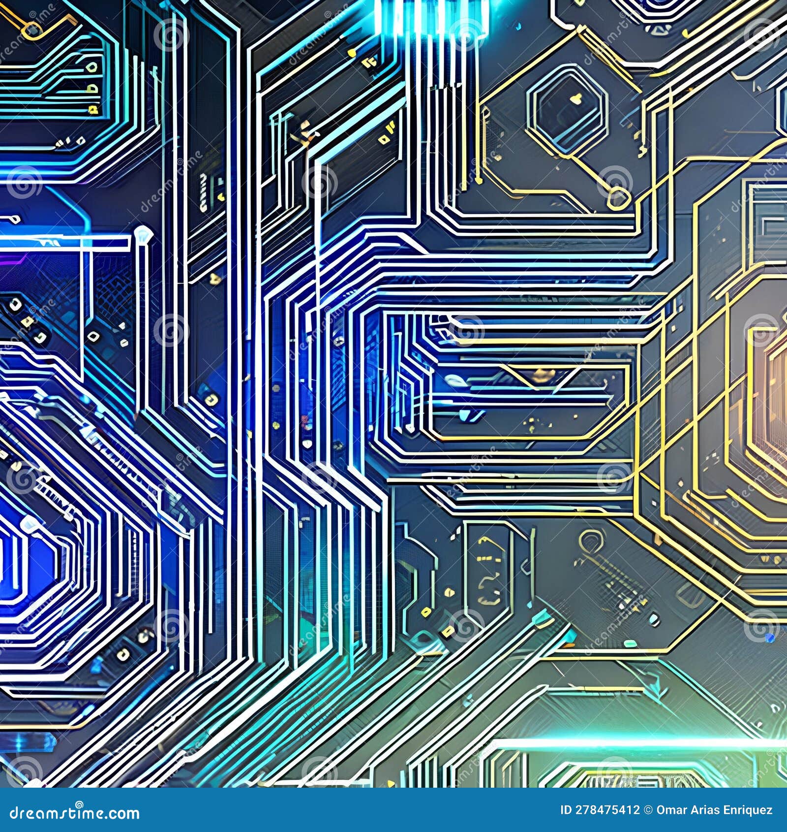 459 Futuristic Technology Circuit: a Futuristic and Tech-inspired ...