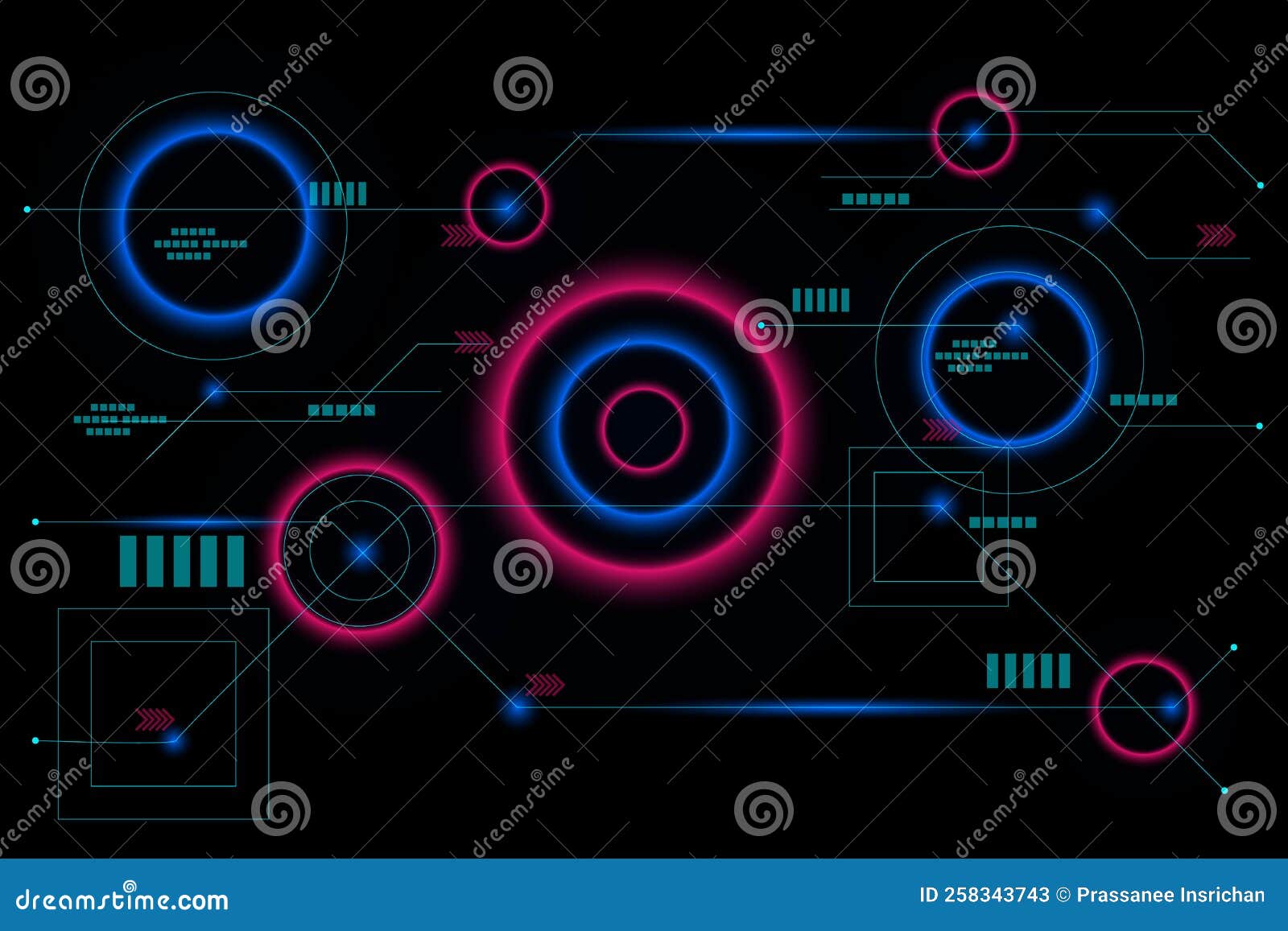 Futuristic Technology Concept. the Glowing and Shining Light of the ...