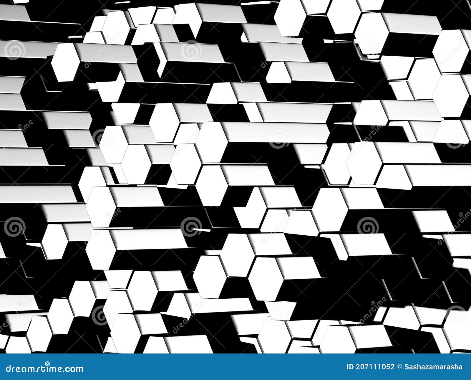 Futuristic Technology Concept. Hexagon Shapes Surface Stock ...