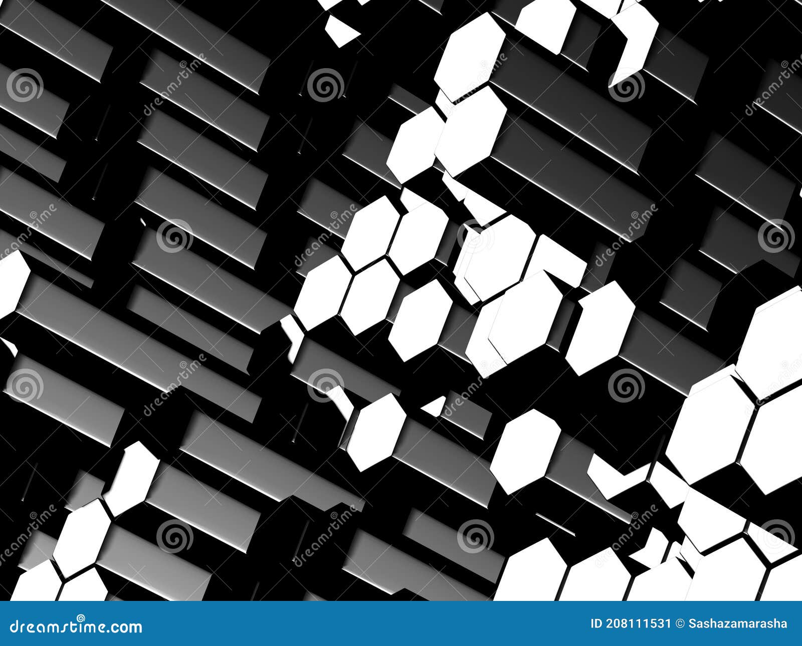 Futuristic Technology Concept. Hexagon Shapes Surface Stock ...