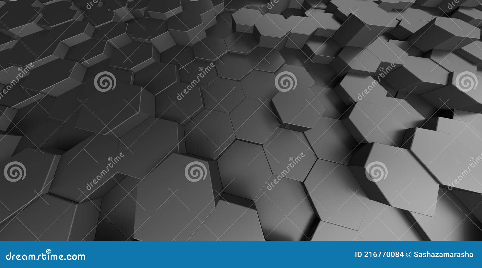 Futuristic Technology Concept. Hexagon Shapes Surface Stock ...