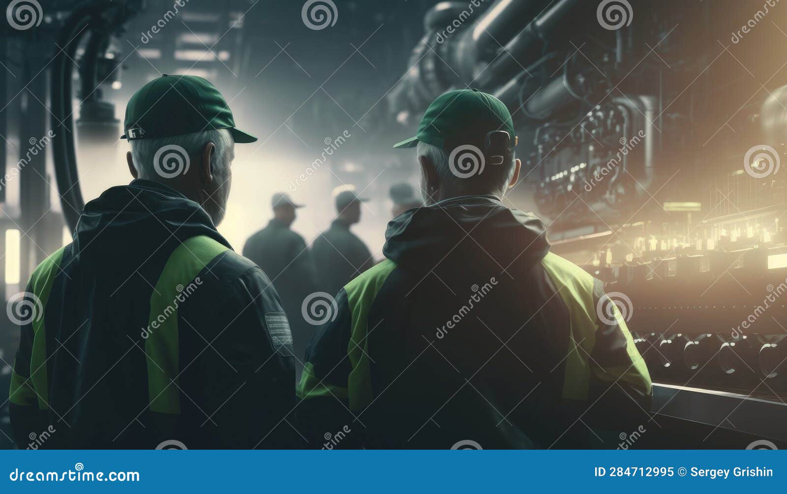 Futuristic Technology Concept: Team of Engineers and Professionals ...