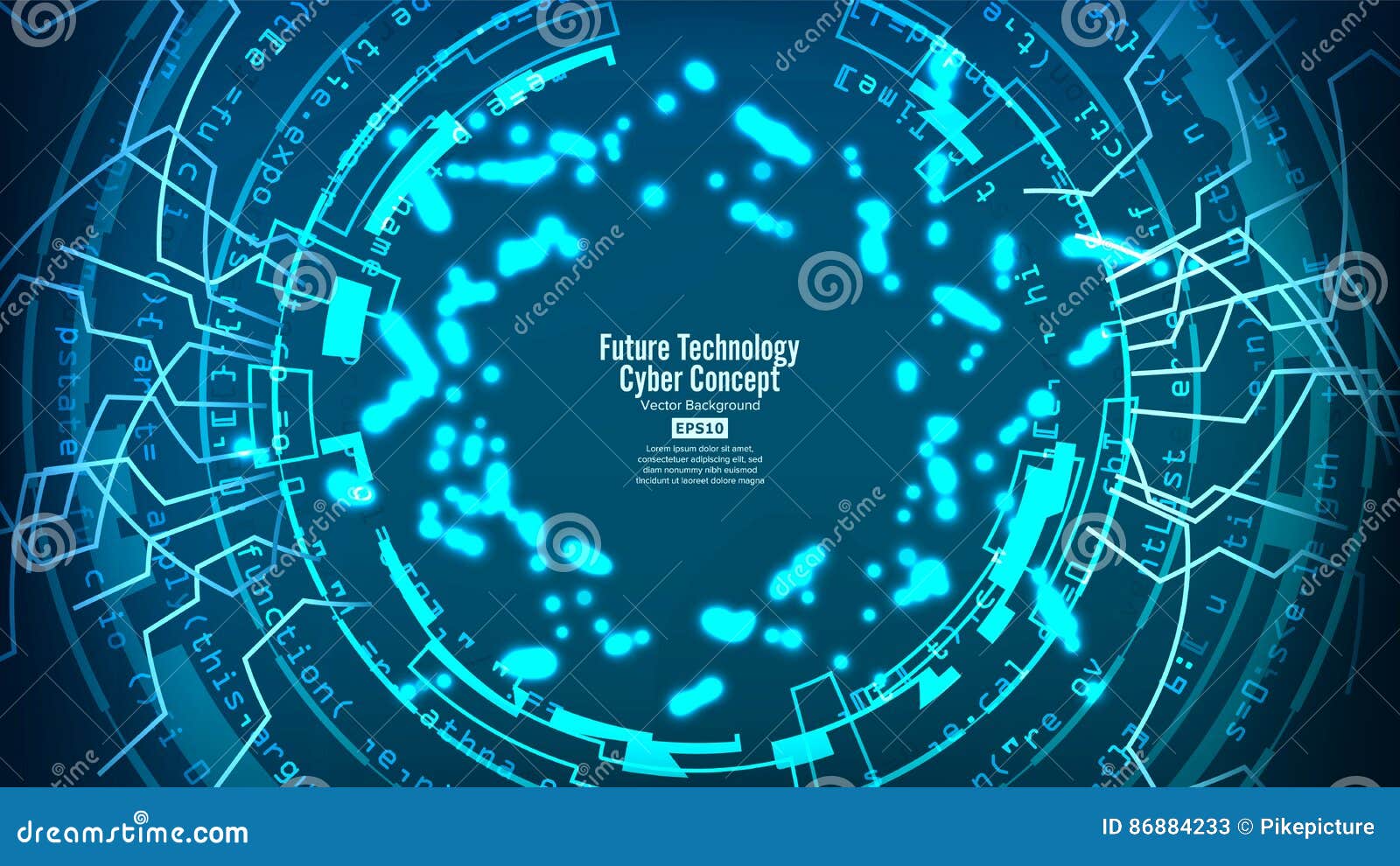 Futuristic Technology Connection Structure. Vector Abstract Background ...